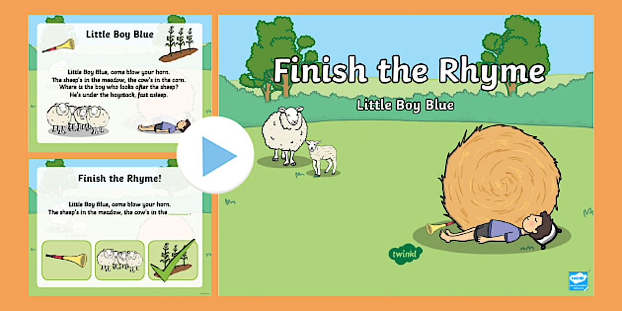 Little Boy Blue Nursery Rhyme PowerPoint (Teacher-Made)