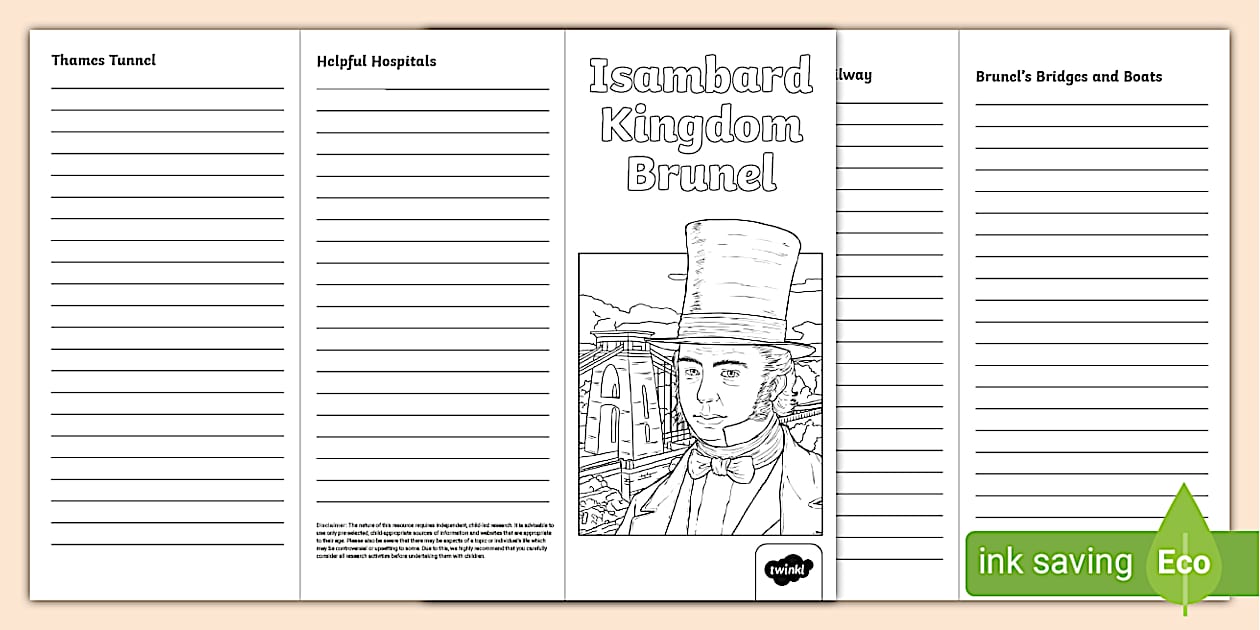 Isambard Kingdom Brunel Leaflet Template (Teacher-Made)