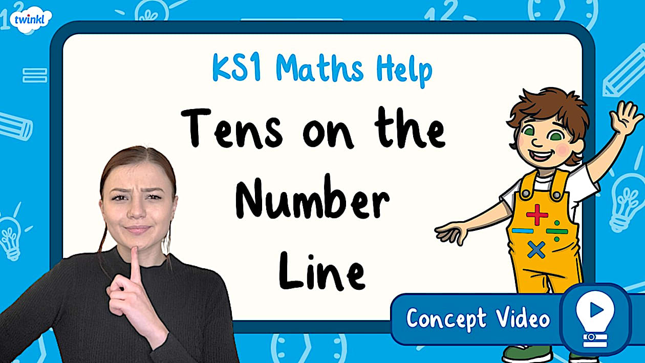 👉 Tens on the Number Line to 100 | KS1 Maths Concept Video