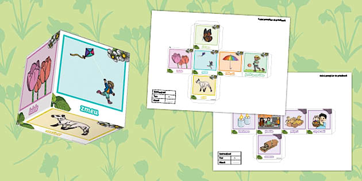 Cubul poveștilor de primăvară – Joc (teacher made)