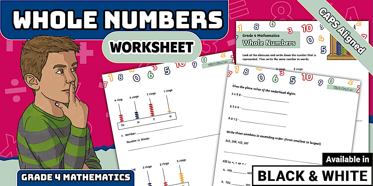 Grade 4 Mathematics – Term 2 – Whole Numbers – Activity Sheet (CAPS ...
