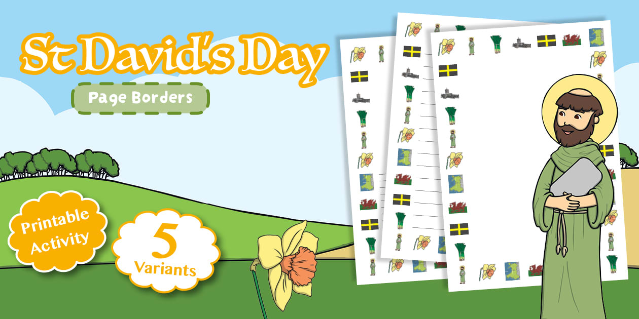 Saint David's Day Page Border Pack