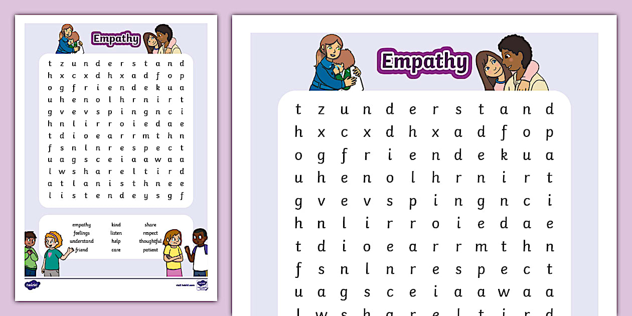 Empathy Word Search - KS1 (teacher made) - Twinkl
