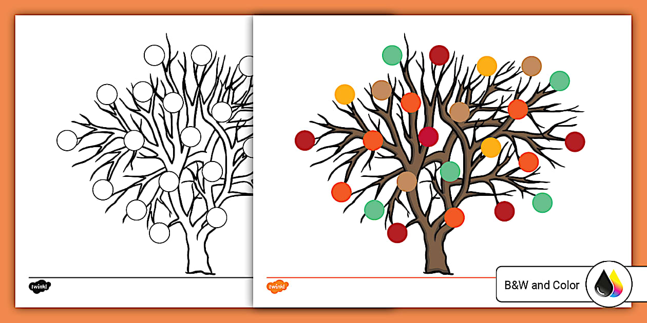 Printable Fall Dot Painting Worksheet for Kids | Twinkl USA