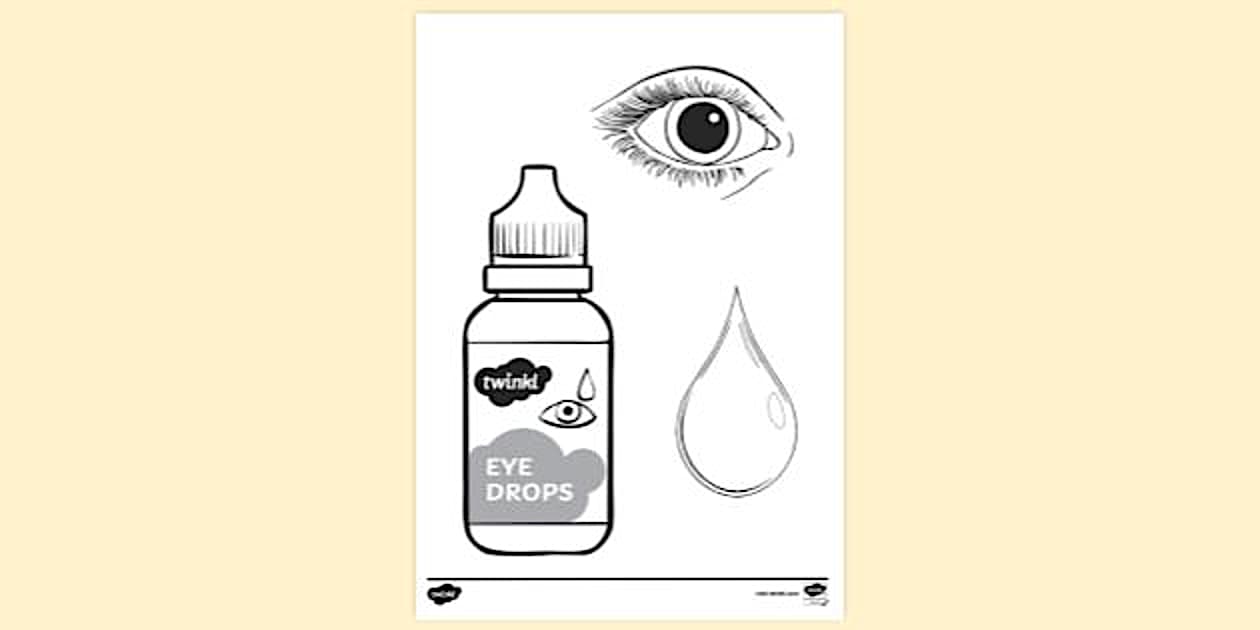 Eye Drops Colouring | Colouring Sheets (teacher made)