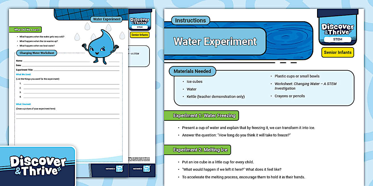 STEM (Materials) Water Experiment (teacher made) - Twinkl
