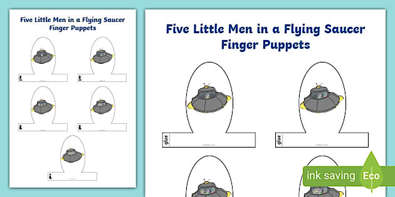👉 Five Little Men in a Flying Saucer Finger Puppets