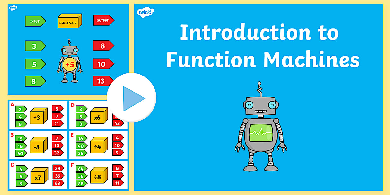 KS2 Algebra Introduction to Function Machines PowerPoint