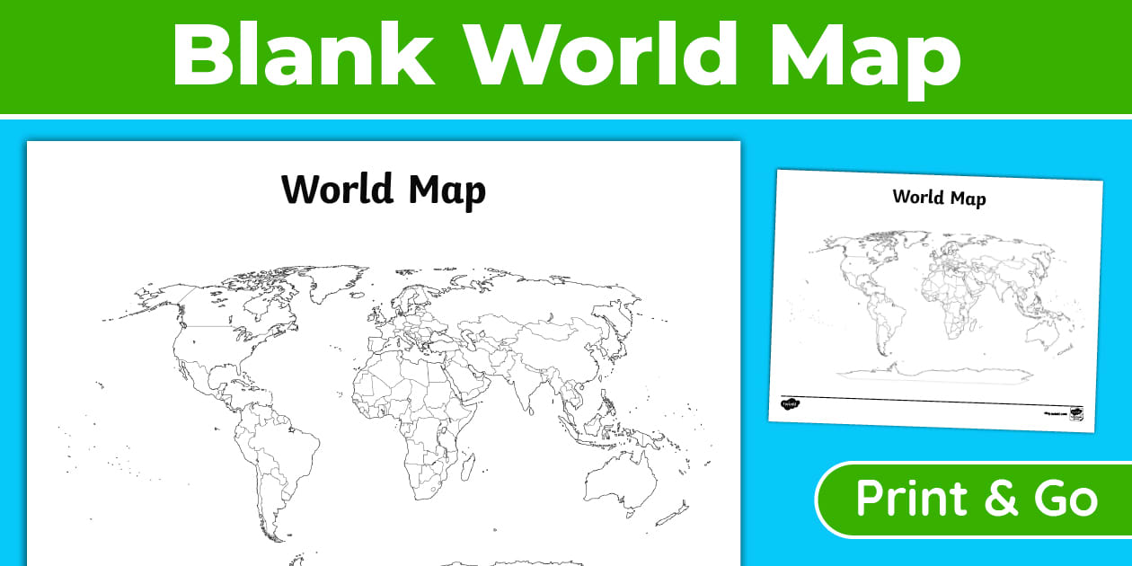 Printable World Map for Kids | Geography Resources