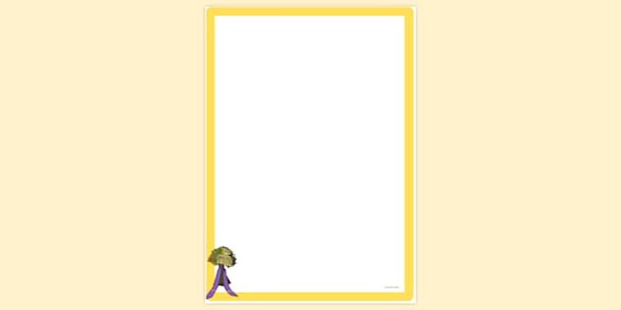 Simple Blank Sport Winner's Bouquet Page Border