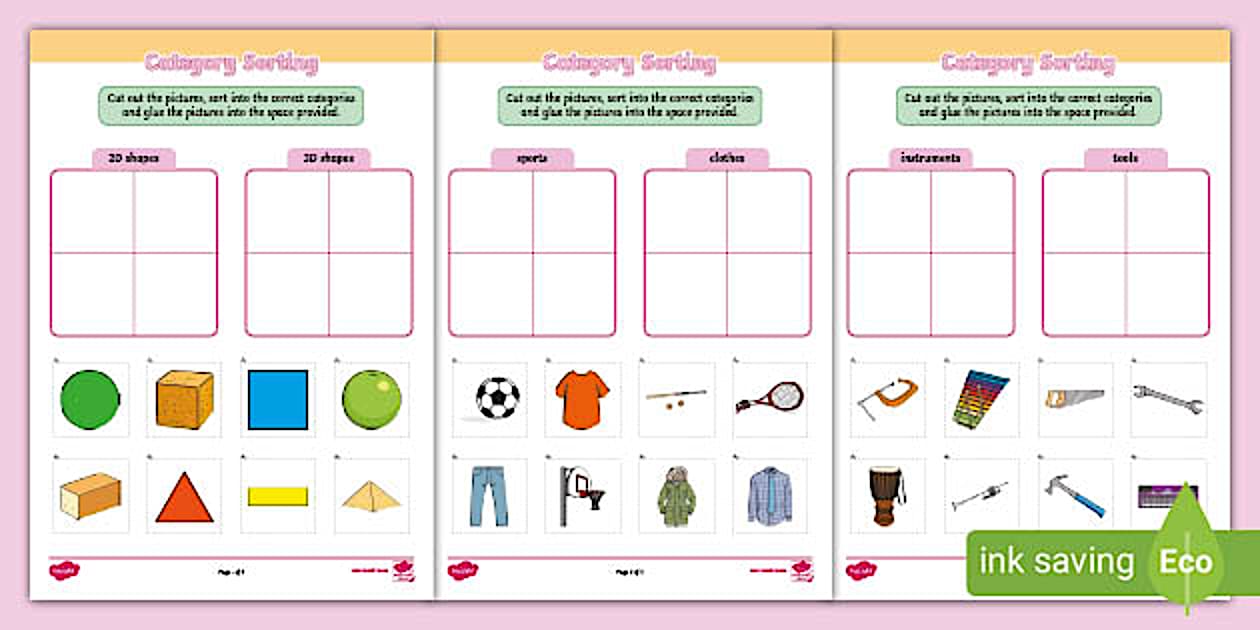 Category Sorting (teacher made) - Twinkl