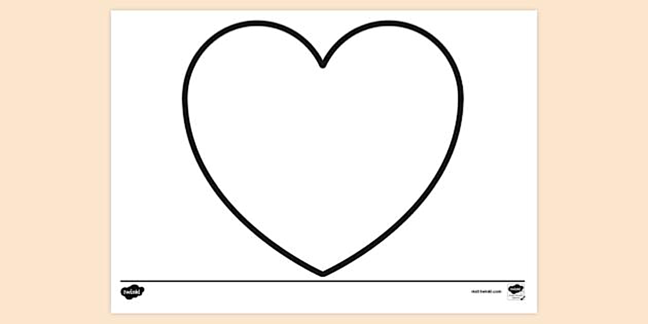 Heart Colouring Sheet | Colouring Sheets - Twinkl