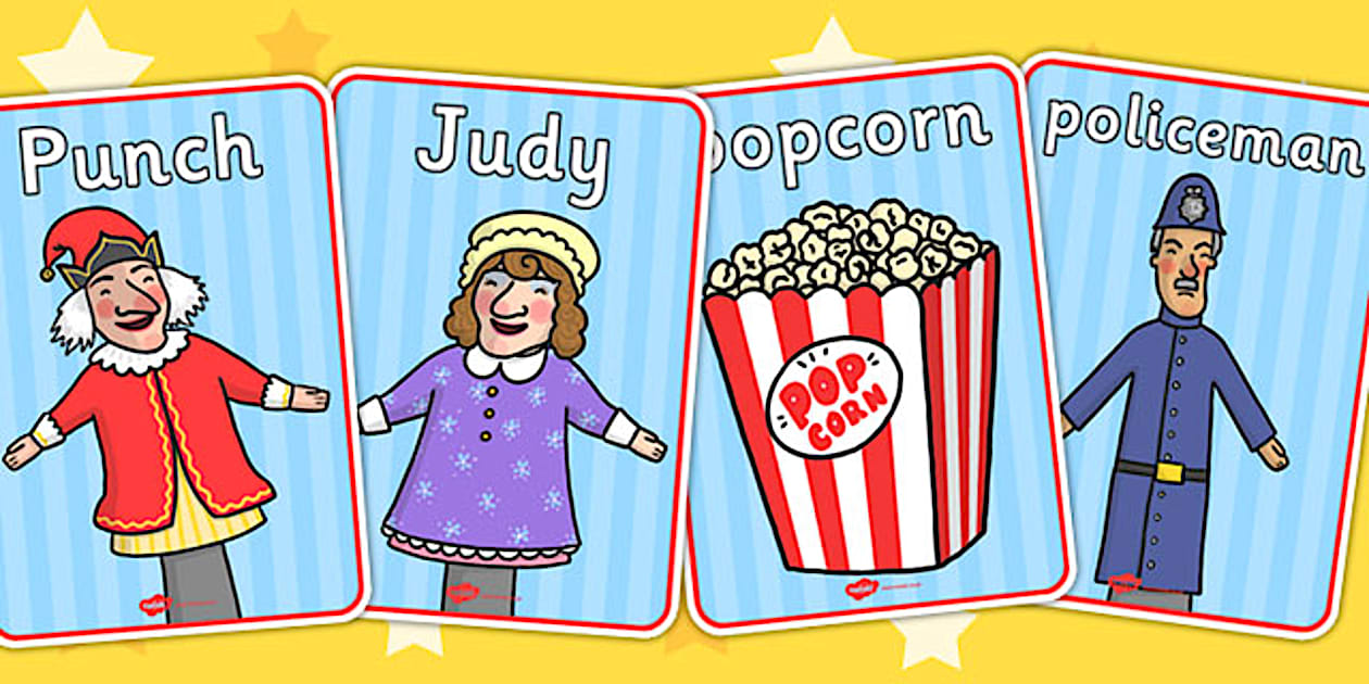 Cursive Punch and Judy Display Posters (teacher made)