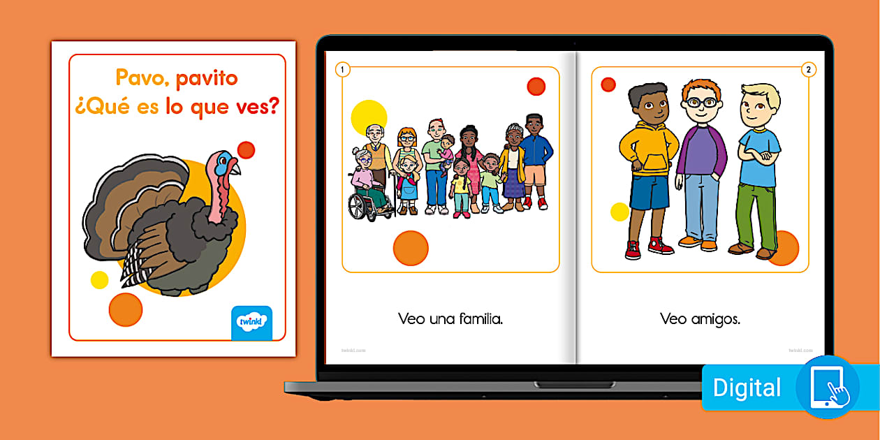 eBook emergente: Pavo, pavito ¿Qué es lo que ves? - Twinkl
