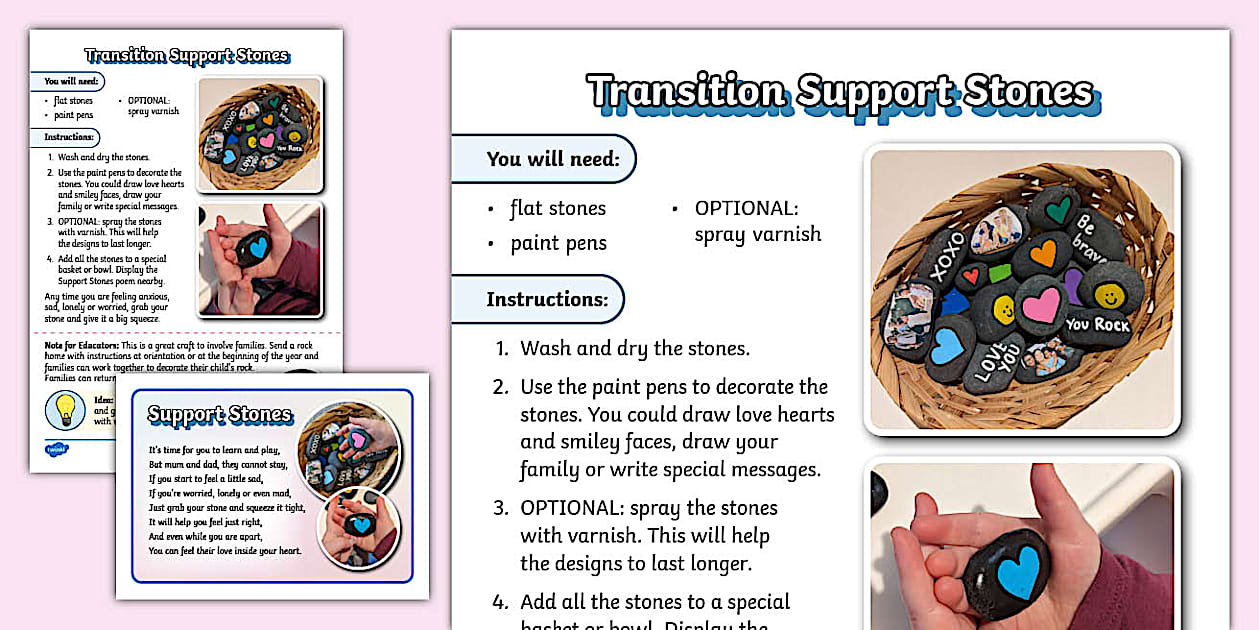 Transition Support Stones (teacher made) - Twinkl