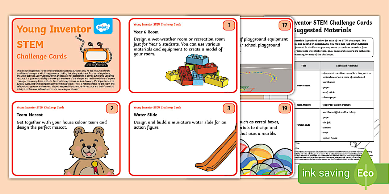 Young Inventor STEM Challenge Cards | Years 5&6 STEM
