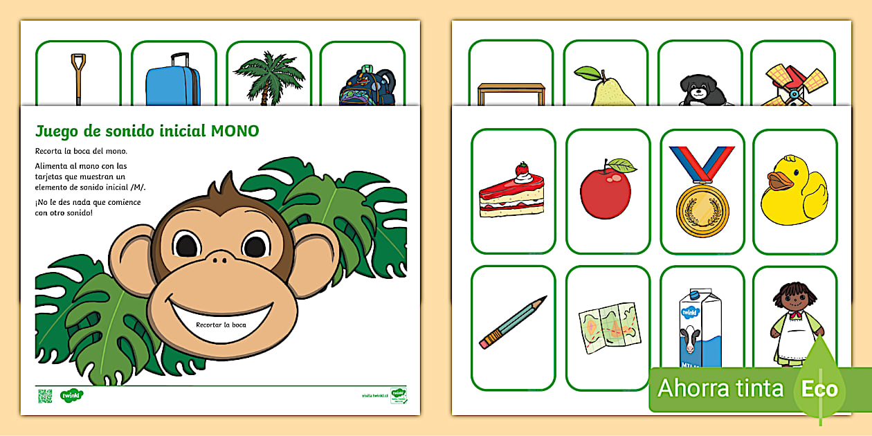 Juego sonido inicial: letra M - Twinkl