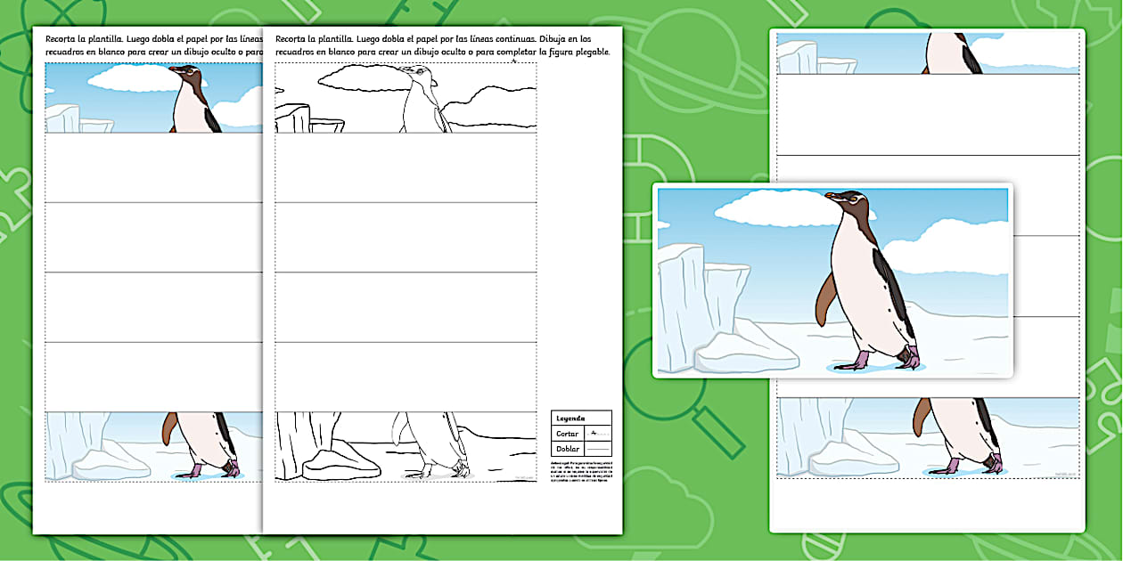 Plantilla de Arte Plegable: Pingüino (Hecho por educadores) Plantilla de Arte Plegable: Pingüino (Hecho por educadores)