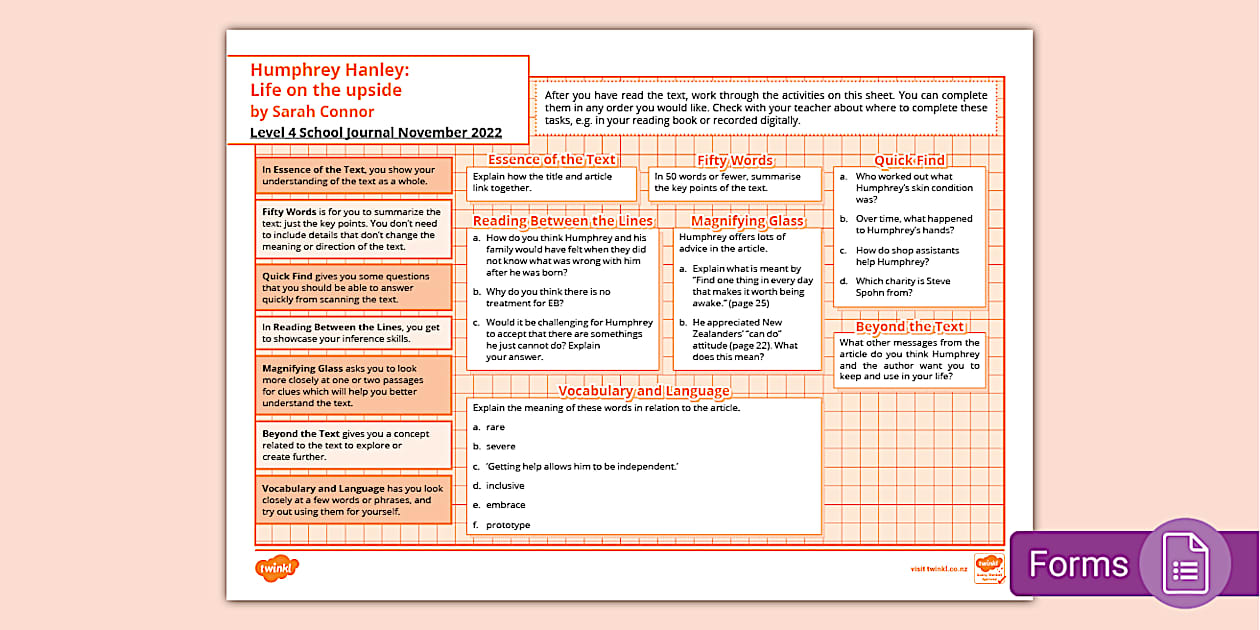 Level 4 November 2022: Humphrey Hanley: Life on the upside