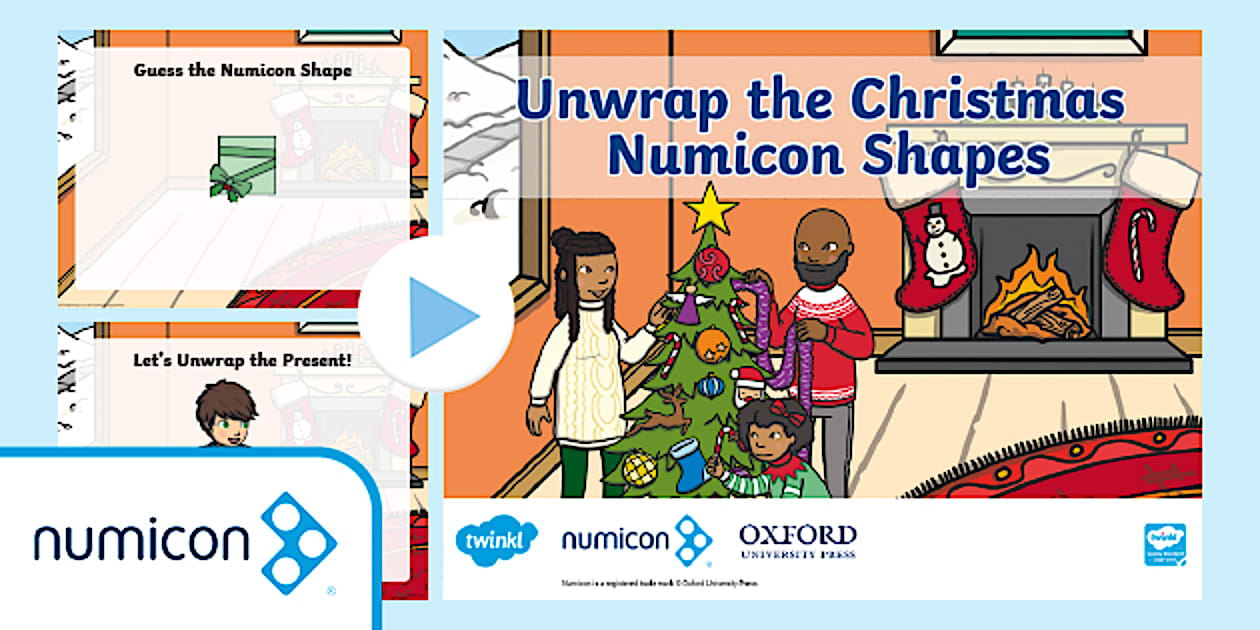 Unwrap the Christmas Numicon Shape Activity PowerPoint