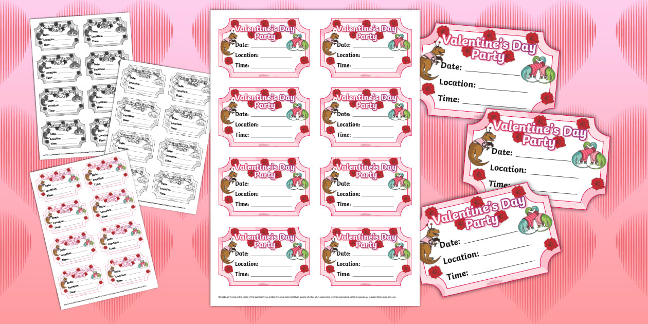 Valentine's Day Party Tickets - Twinkl Party - Twinkl