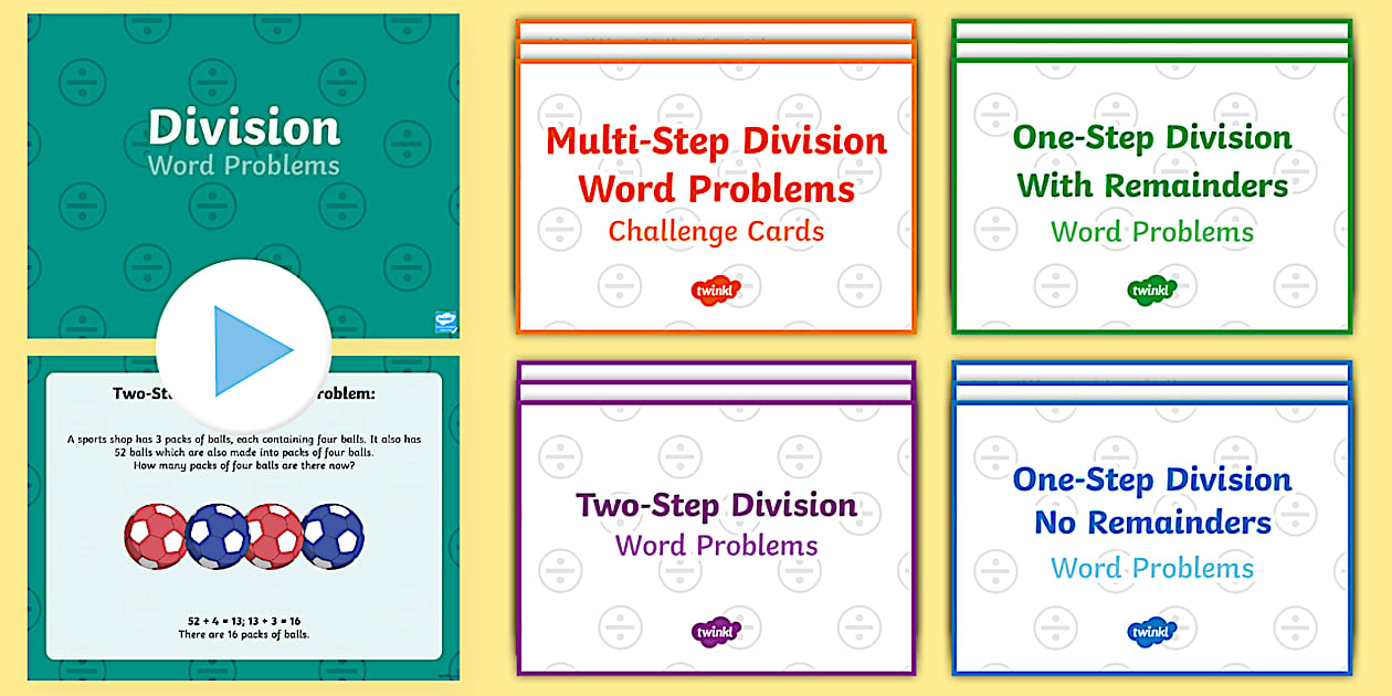 Division Word Problems Resource Pack - Year 5 - Maths