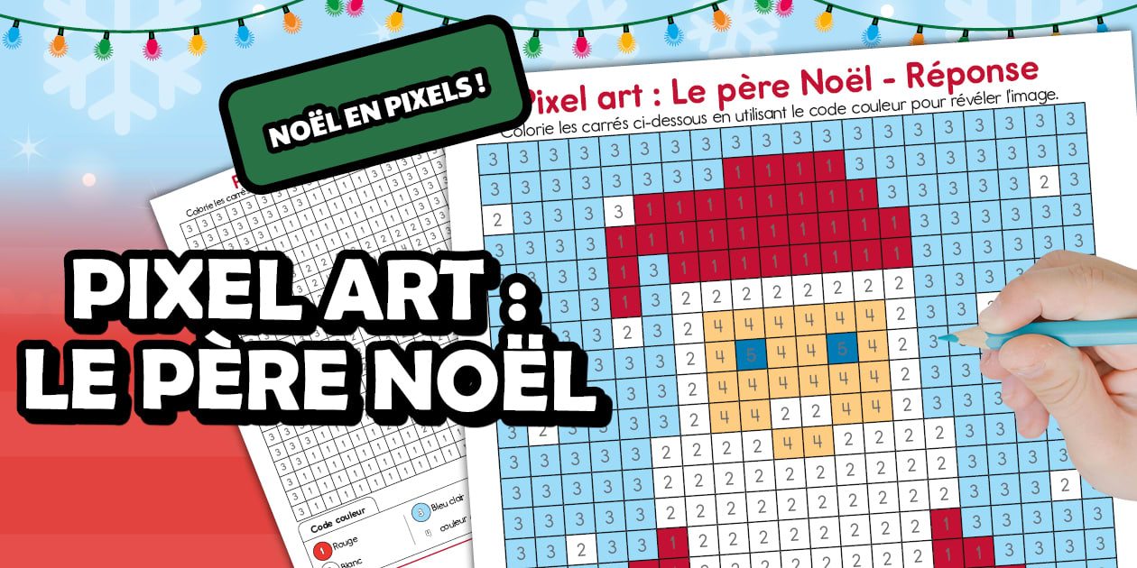 Pixel art : Le père Noël