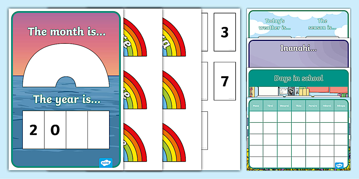 Ready Made Calendar Maths Display Pack Te Reo Māori