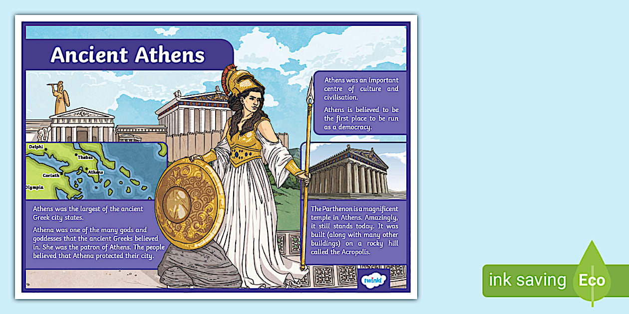 Ancient Athens Facts Display Poster (teacher made) - Twinkl