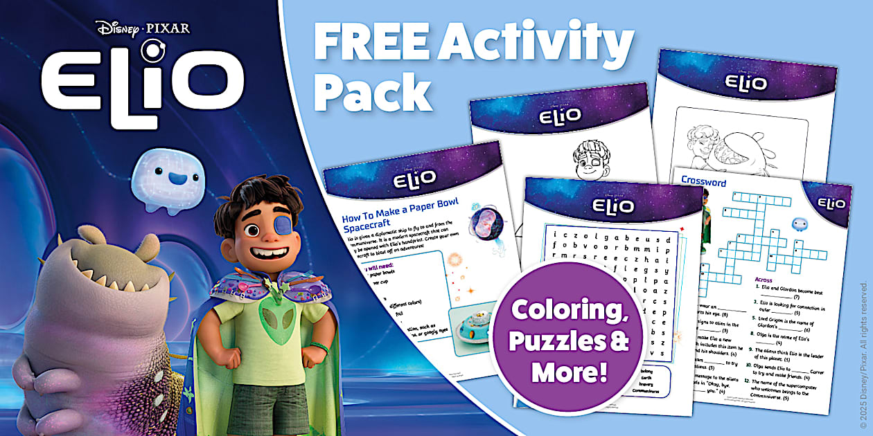 Elio: FREE Activity Pack for Kids