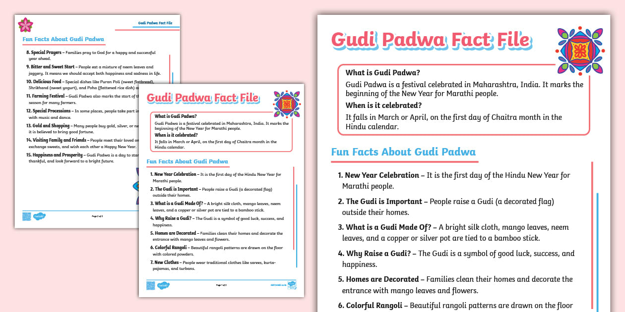 Gudi Padwa Fact File (creat de profesori) - Twinkl