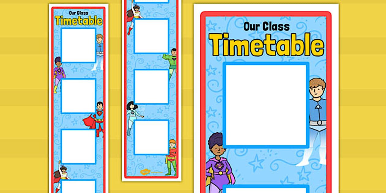 Superhero-Themed Visual Timetable | Parent Home Display