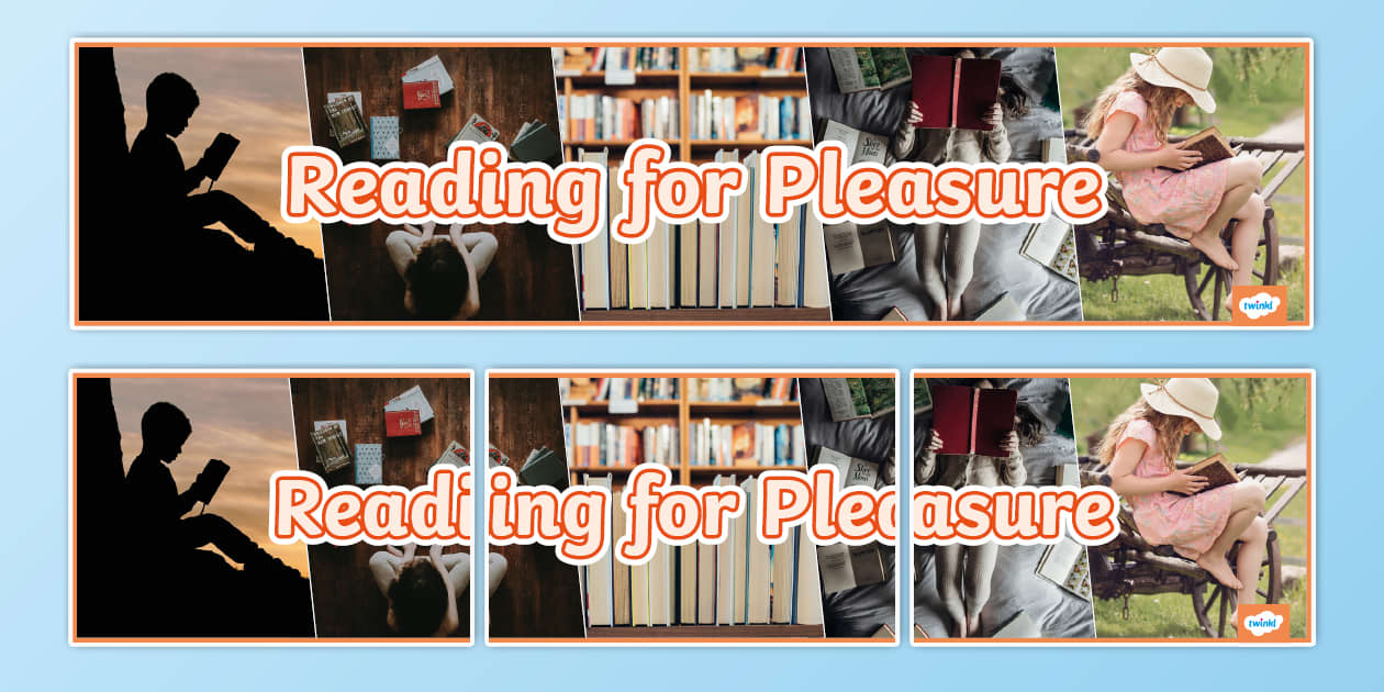 Reading for Pleasure Photo Display Banner (teacher made)