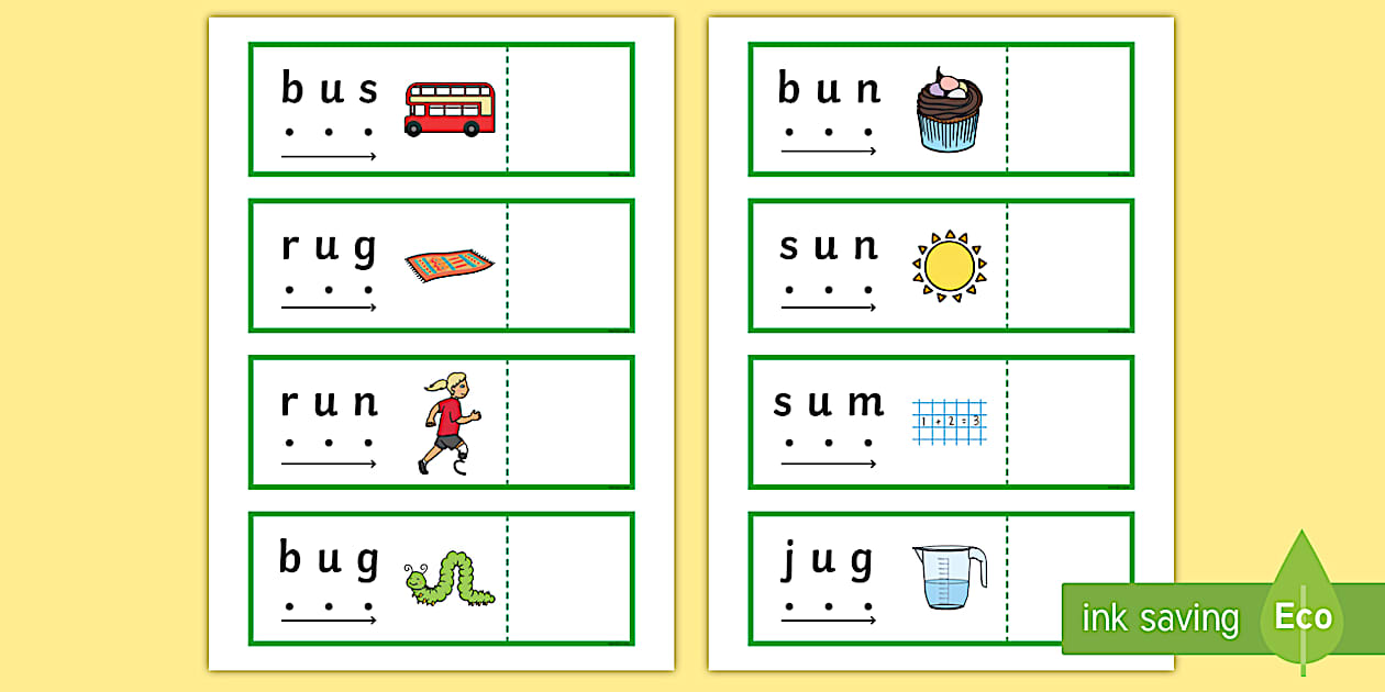 Cursive CVC Words 'u' Read and Reveal (Hecho por educadores)
