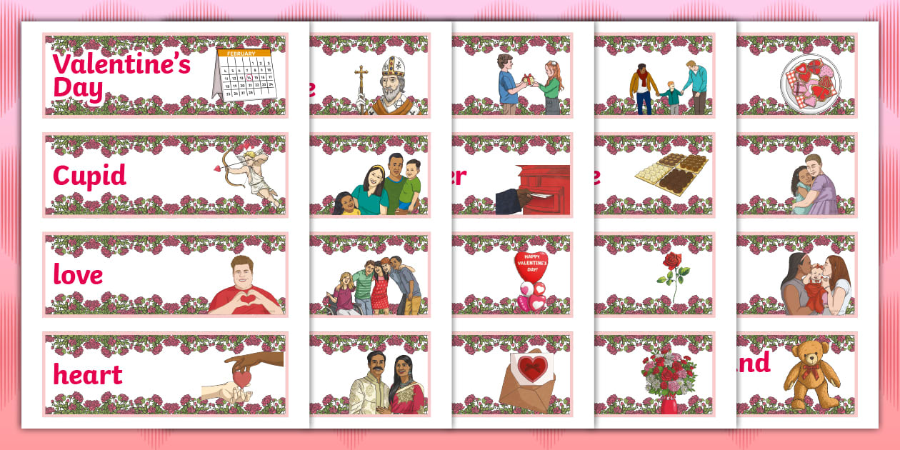 Valentine's Day KS2 Word Cards (teacher made) - Twinkl