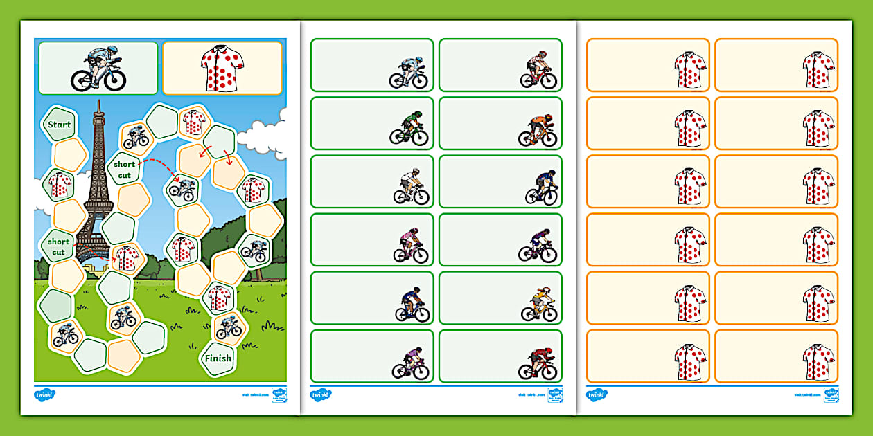 Tour de France Themed Editable Board Game - Twinkl
