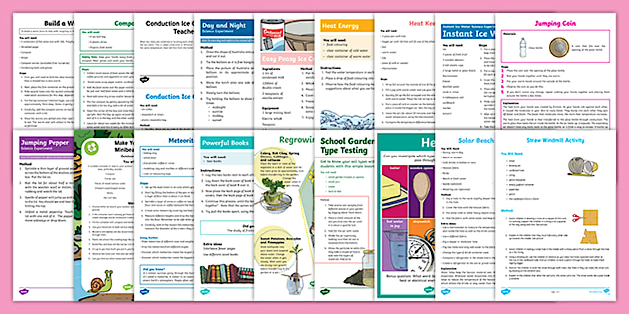 3-4 Home Learning School Closure Science Experiments Pack