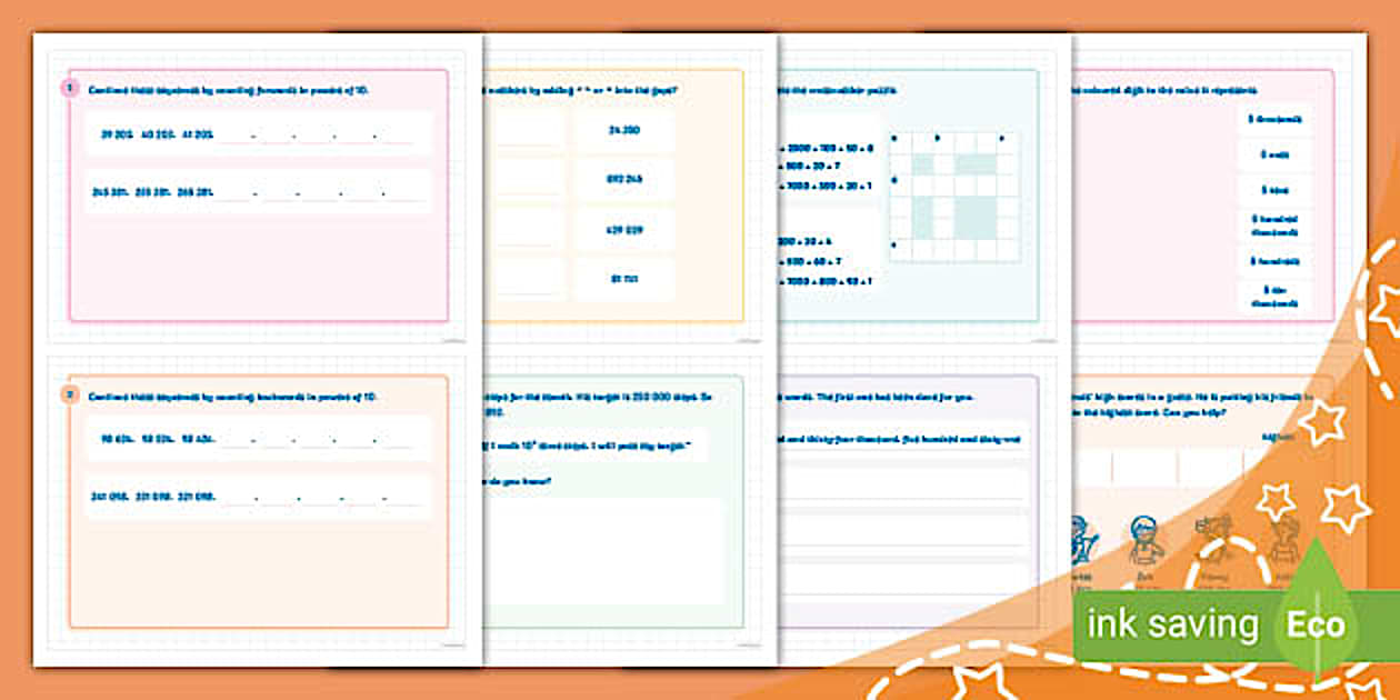👉 Number and Place Value Challenge Cards (Ages 9 - 10)