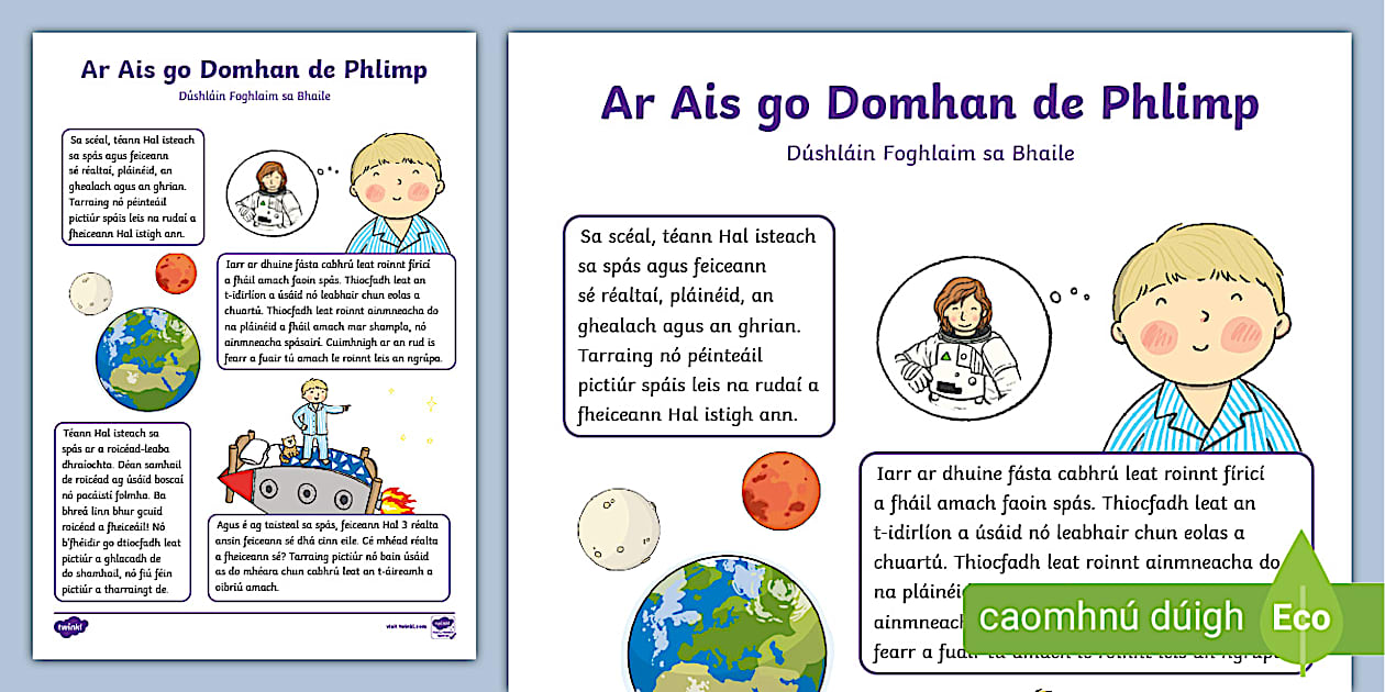 Ar Ais go Domhan de Phlimp: Dúshláin Foghlaim sa Bhaile