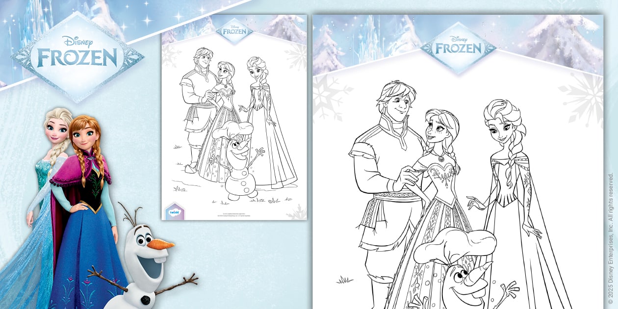 Frozen: Happily Ever After Colouring Page (teacher made)