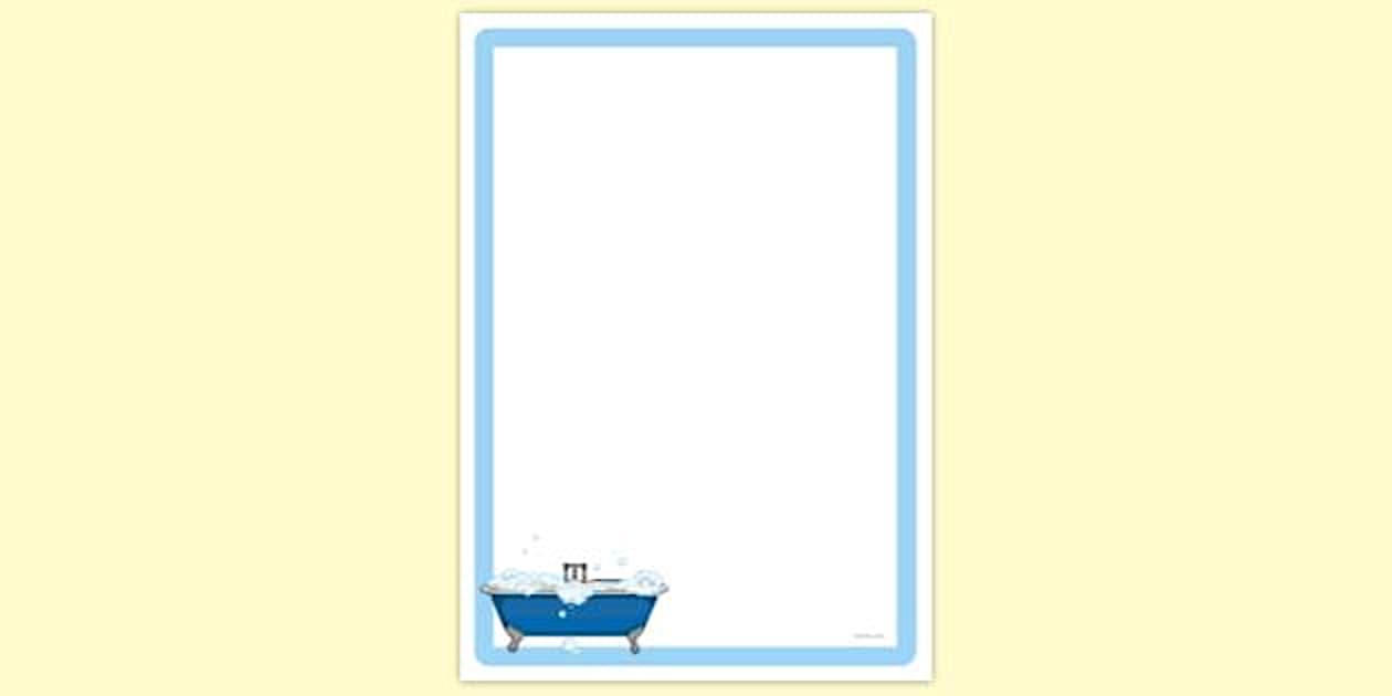 Bubble Bath Page Border | Twinkl Page Borders (teacher made)