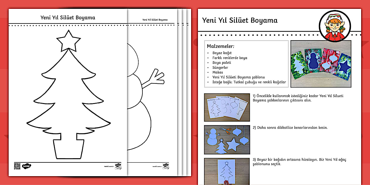 Yeni Yıl Silüet Boyama Etkinliği