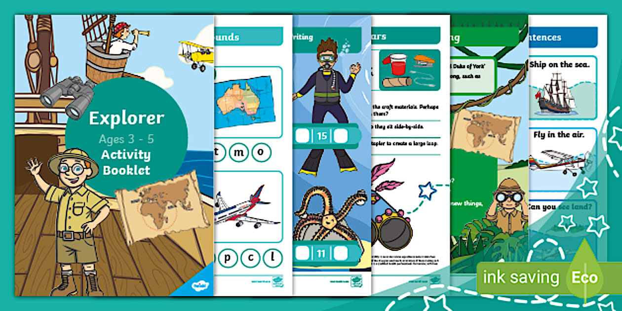 Explorers-Themed Activity Booklet (Ages 3 - 5) - Twinkl