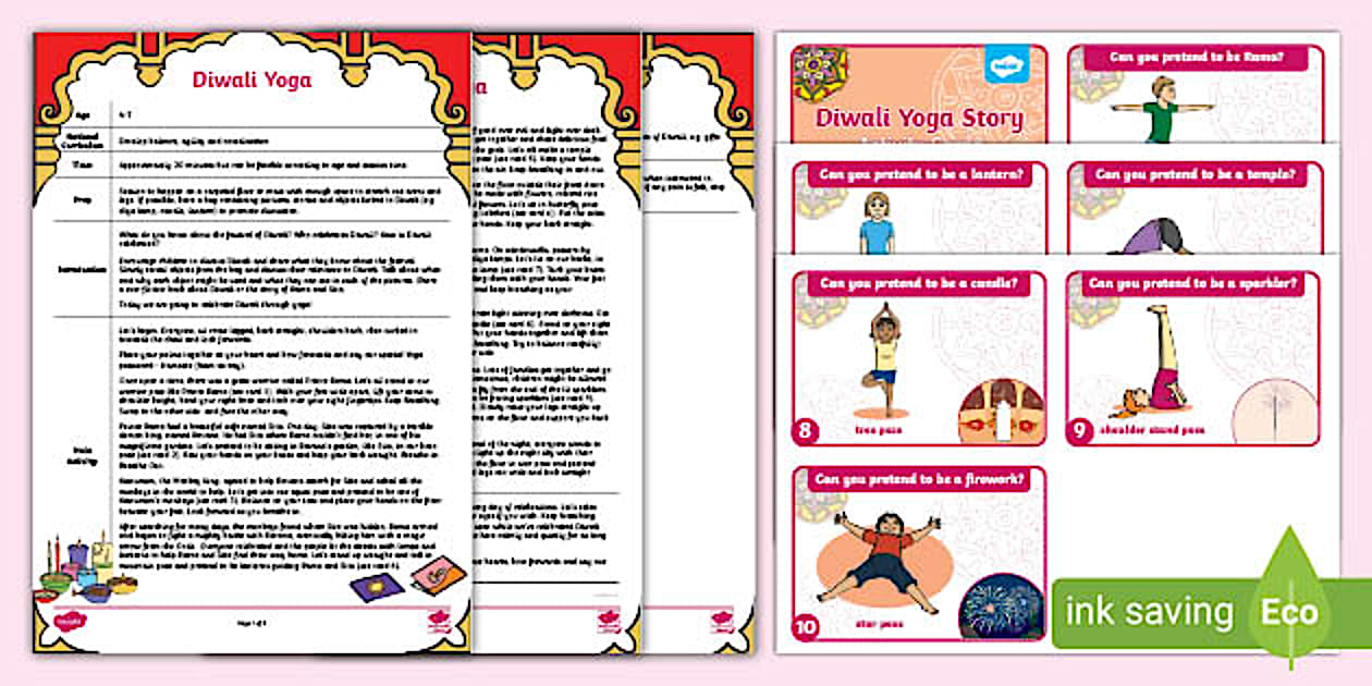 Diwali Yoga Story - PE (teacher made) - Twinkl