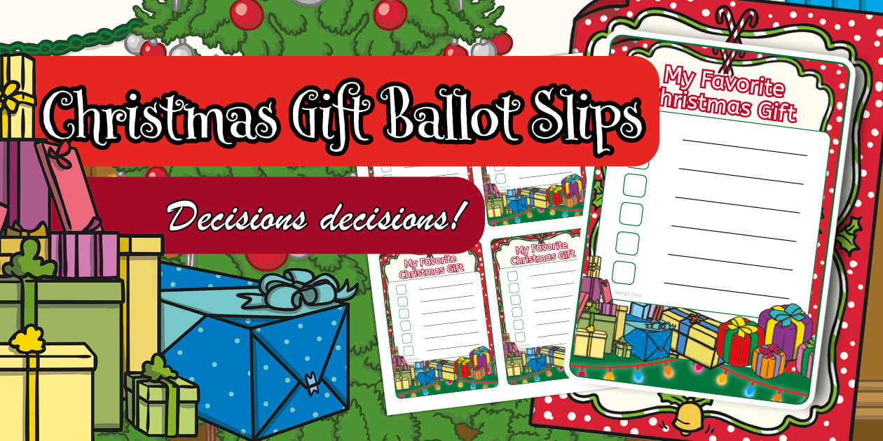 Christmas Gift Ballot Slips