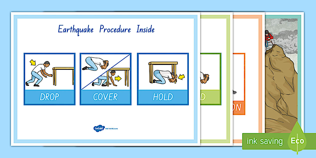 Procedures during Earthquakes Posters | Teacher-made Posters