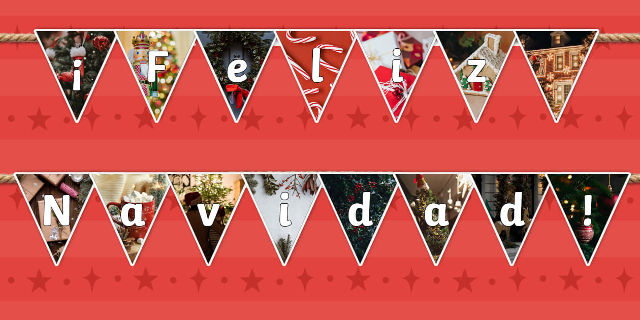 Banderines: ¡Feliz Navidad! - Twinkl España (teacher made)