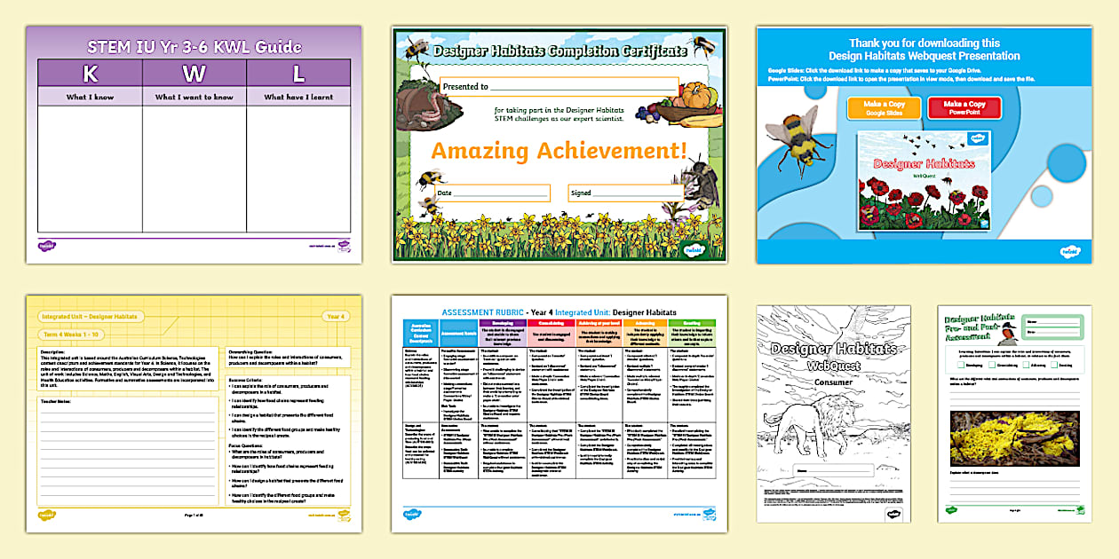 STEM IU Yr 4 Designer Habitats Wk 9-10