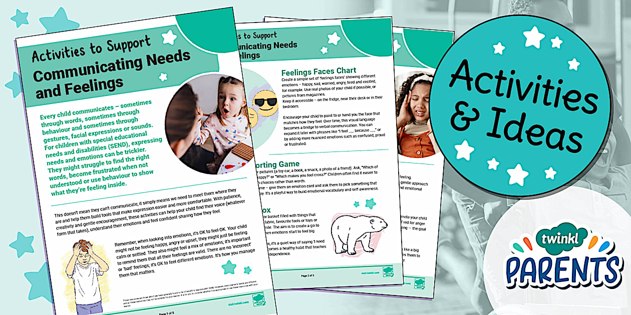 Activities to Support Communicating Needs and Feelings