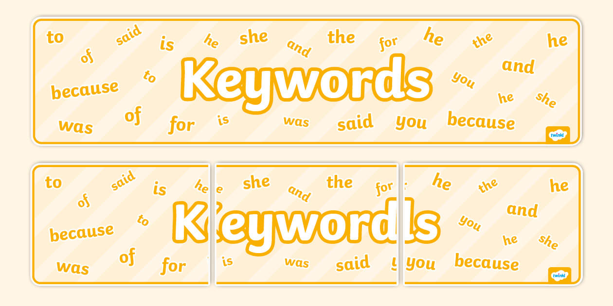 👉 Keywords Display Banner (teacher made) - Twinkl